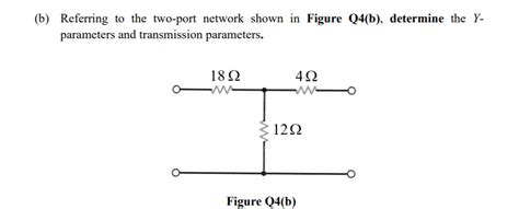 Solved B Referring To The Two Port Network Shown In Figure Chegg