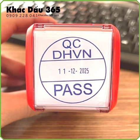Khắc con dấu QC PASS chất lượng cao giá rẻ