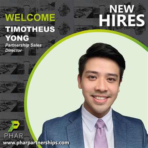 Phar Partnerships On Linkedin Phar Welcomes Timotheus Yong As Our New Partnership Sales