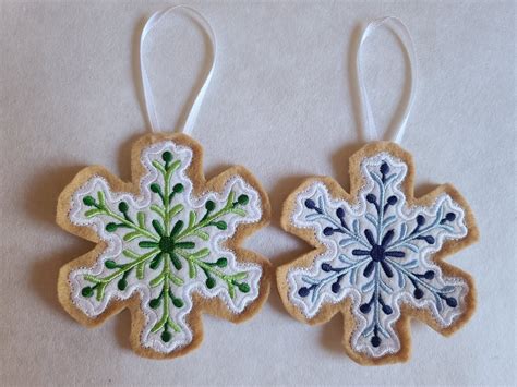 Embroidered Felt Nordic Ornaments Nordic Decor Christmas Etsy