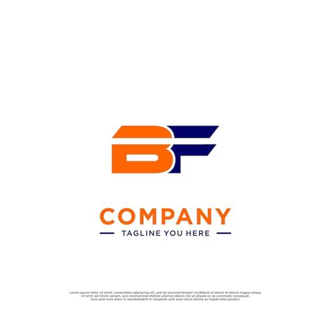 Ideias De Logotipo De Conceito Moderno Bf Vetor Premium