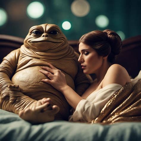 Princess Leia And Jabba The Hutt Kissing While The By 29diaz On Deviantart