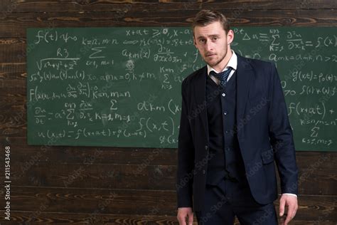 Talented Mathematician Man Formal Wear Classic Suit Looks Smart