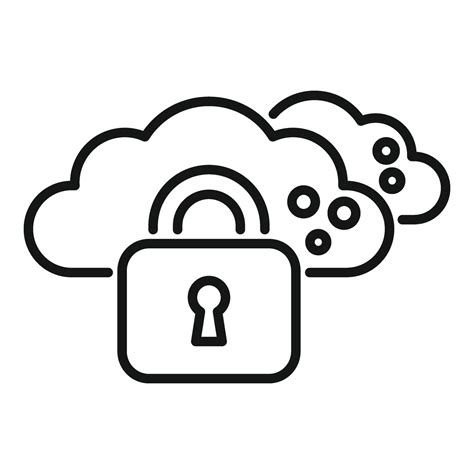 Cloud Data Protect Icon Outline Vector Legal Key Online 38950063