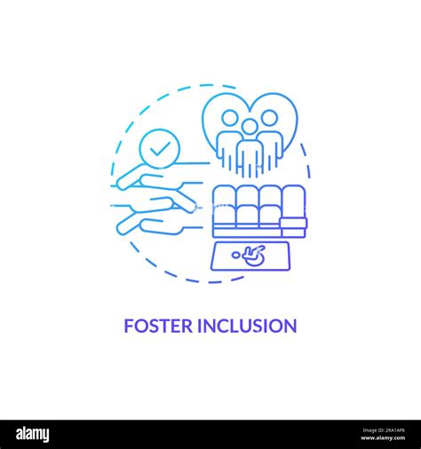 Foster Inclusion Blue Gradient Concept Icon Stock Vector Image And Art Alamy