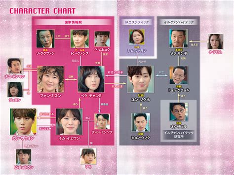 韓国ドラマ「グッド・キャスティング～彼女はエリートスパイ～」の相関図 韓国ドラマ「グッド・キャスティング～彼女はエリートスパイ