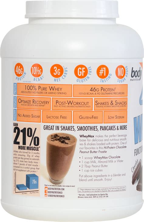 WheyMax: Functional Instant Whey Protein Shake - Body Nutrition