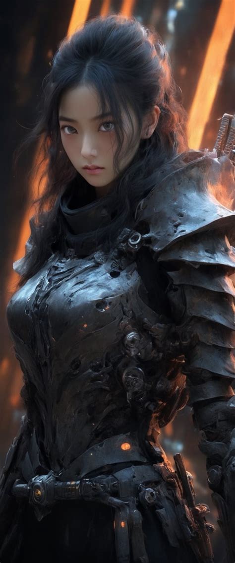 Tall Asian Warrior Woman Holdi Image Created By Ctmaker Tensorart