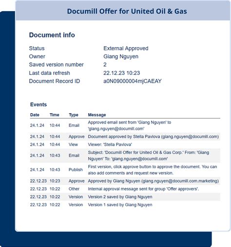 Versioning Document Automation Documill