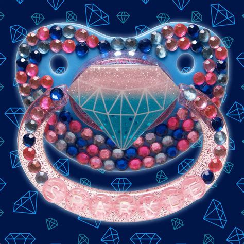 Sparkling Jewel Adult Pacifier Peach Collective