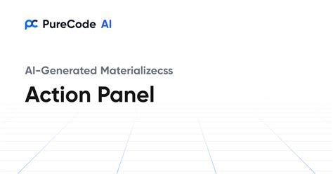 Create Beautiful Action Panels In Materialize Css With Ai