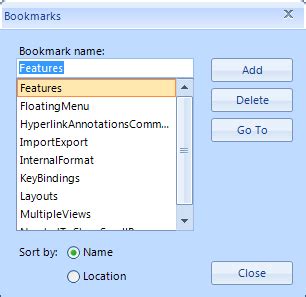 Bookmarks Ui For Winforms Documentation Telerik Ui For Winforms