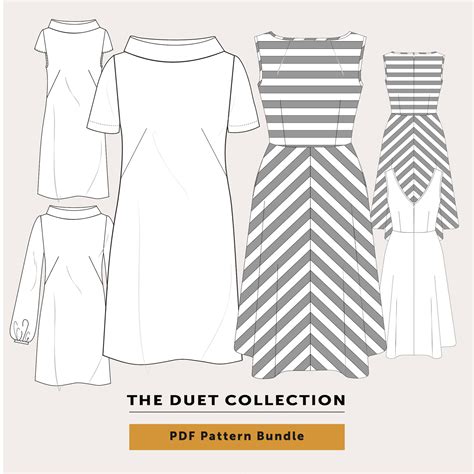 the duet dress pdf sewing pattern collection limited edition maven