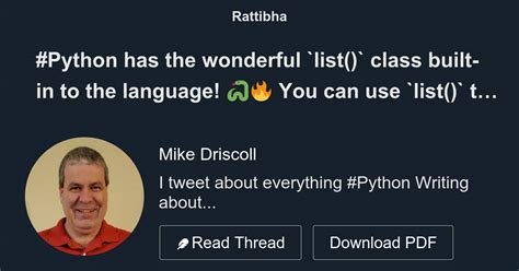 Python Has The Wonderful `list` Class Built In To The Language 🐍🔥 You Can Use `list` To