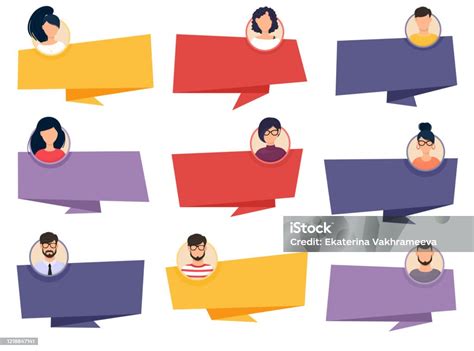推薦語音氣泡概念 客戶反饋的資訊圖形 應用程式的資訊圖形 應用程式和網站具有不同形狀的創意推薦範本向量圖向量圖形及更多說話泡泡圖片 Istock