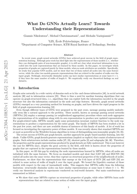 Pdf What Do Gnns Actually Learn Towards Understanding Their