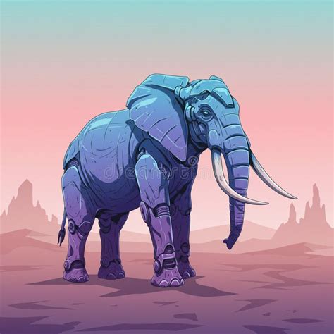 Futuristic Robotic Elephant Depicted In A Digital Illustration