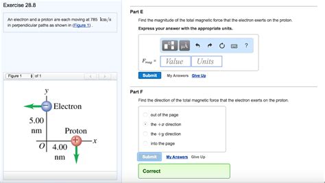 Solved Exercise 28 8 Part A An Electron And A Proton Are