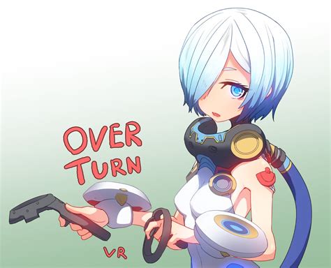 Safebooru 1girl Armlet Armpits Blue Eyes Blue Hair Breasts Cable