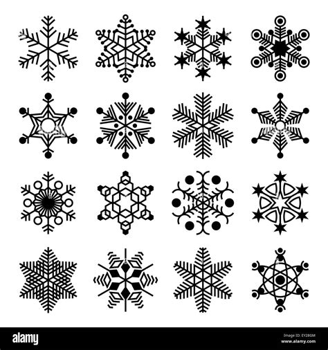 Vector Snowflake Collection Vector Illustration Stock Vector Image