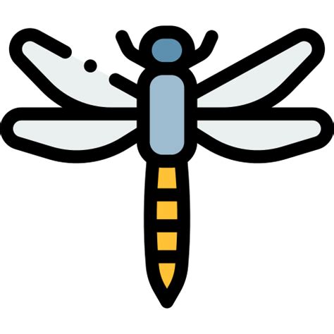 Dragonfly Detailed Rounded Lineal Color Icon