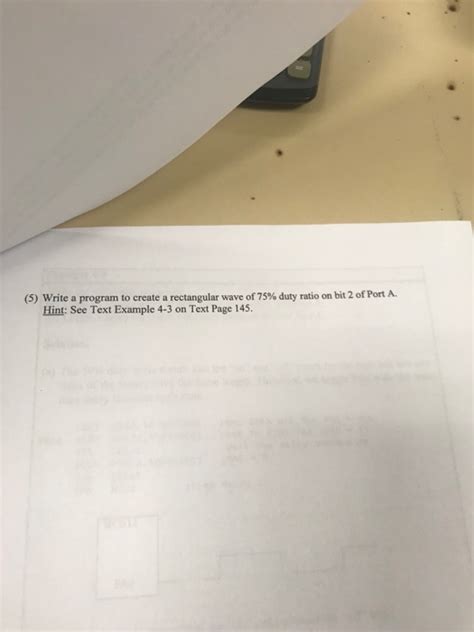 Solved 5 Write A Program To Create A Rectangular Wave Of