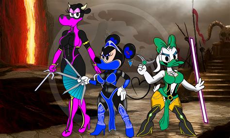 Mortal Kombat Girls Minnie Daisy And Clarabelle By Fanvideogames On