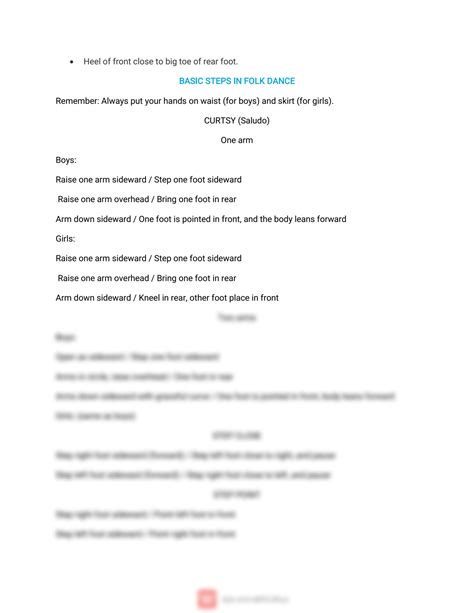 SOLUTION Fundamental Positions Basic Steps In Folk Dance Studypool