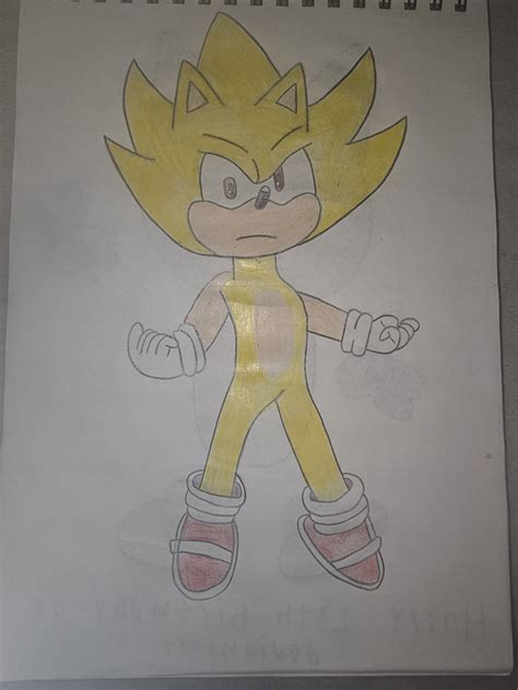Super Sonic Redraw By Alan The Animeartist On Deviantart