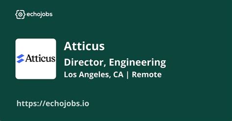 Atticus Is Hiring Director Engineering Usd 170k 220k Los Angeles Ca