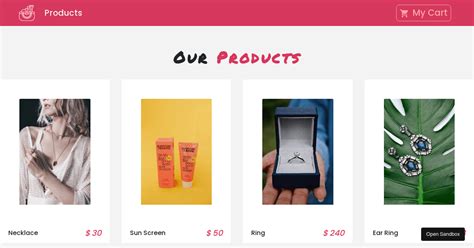 E Commerce Codesandbox