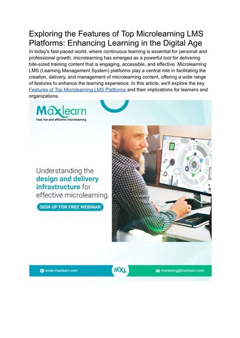 PPT Exploring The Features Of Top Microlearning LMS Platforms