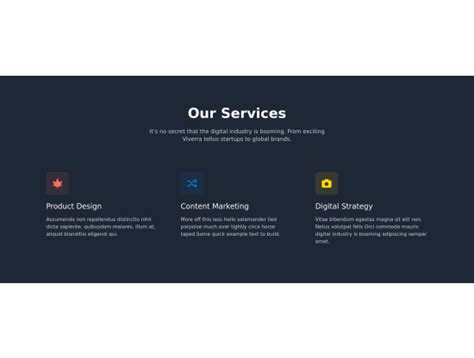 Simple Service Section Easyfrontend