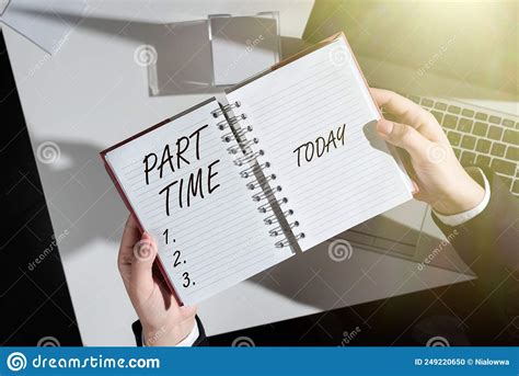Conceptual Caption Part Time Business Concept A Work Or Job That Is Not Permanent But Able To