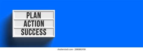 3d 렌더링된 라이트 상자에 Plan Action 스톡 일러스트 2080881958 Shutterstock