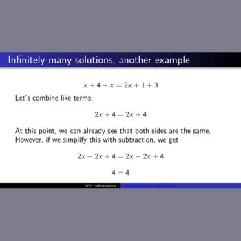 Solving Equations Presentations For Google Slides And Worksheet EEC