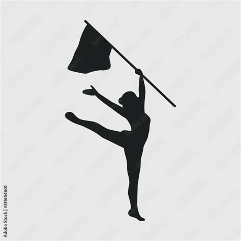Color Guard Flag Silhouette
