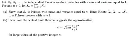 solved let x1 x2 be independent poisson random variables with mean
