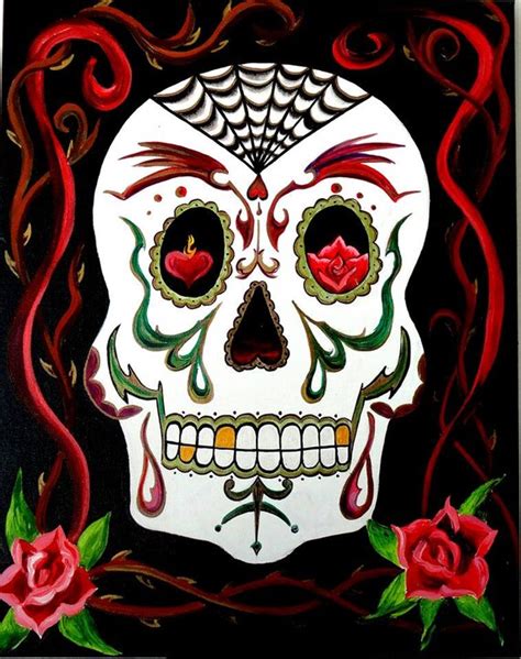 Sugar Skull Dia De Los Muertos Etsy
