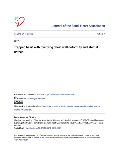 Pdf Trapped Heart With Overlying Chest Wall Deformity And Sternal Defect