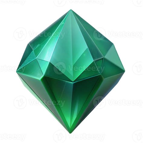 Bold Beautiful Professional Render Ultra Detailed Isolated Cutout Of A Single Raw Emerald