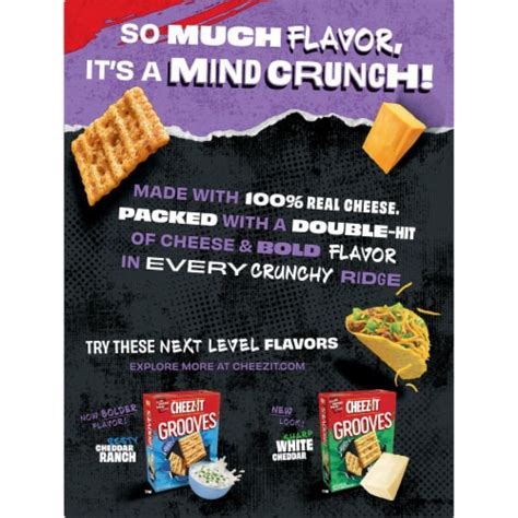 Cheez It Grooves Loaded Cheesy Taco Crunchy Cheese Snack Crackers 9 0