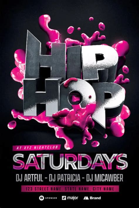 Hip Hop Club Event Flyer Template Download Psd Template