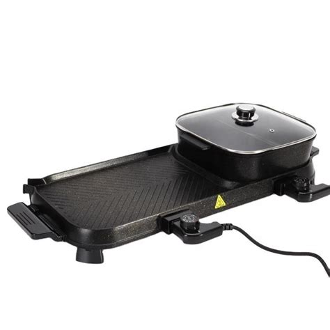 Metal Electric BBQ Grill With Hot Pot Multifunctional Hot Pot BBQ