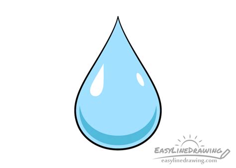How To Draw A Water Drop Step By Step EasyLineDrawing