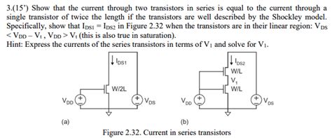 solved 3 15 show that the current through two transistors