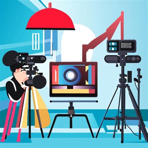 Premium Vector Animation Studio Vector Illustration Cartoon