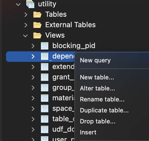 redshift materialized views not editable · issue 824 · hankinsoft