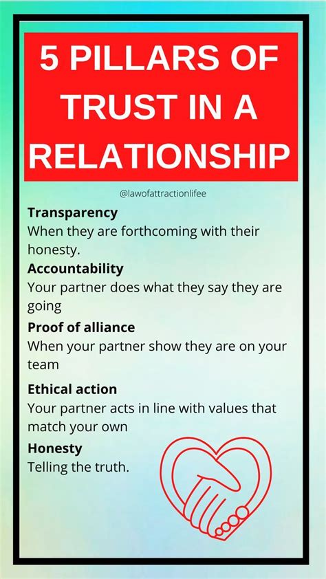 5 Pillars Of Trust In A Relationship Relationship Advice Quotes Good