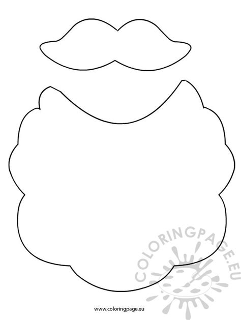 Beard And Mustache Santa Claus Coloring Page